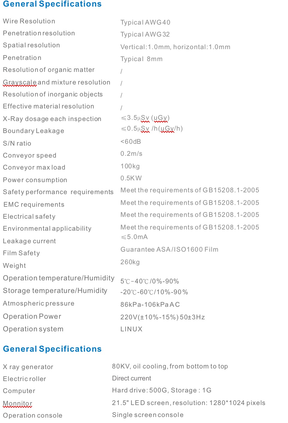 Safeway System OEM X-Ray Baggage Scanner Introscope for Public Security ...